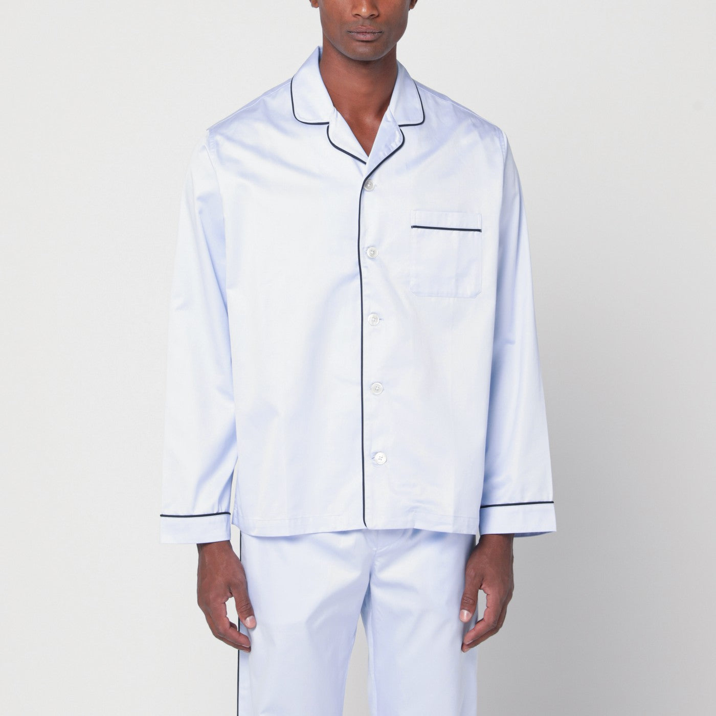 Tekla Light Blue Pyjama Shirt – Fashdes